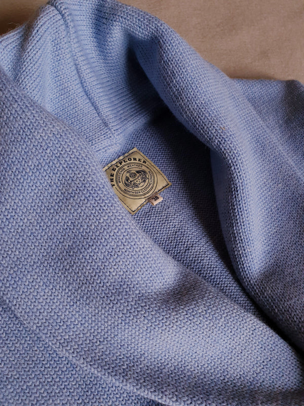 THE EXPLORER CARDIGAN - SKY BLUE - North Sea Clothing